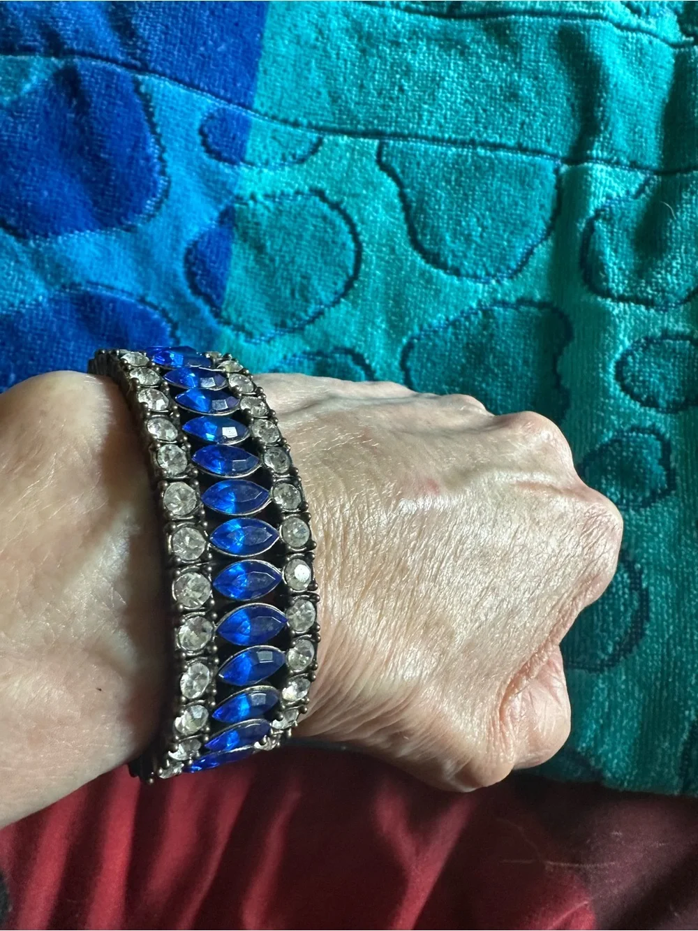 Jewelry | Blue Crystal Barrette Hair Clip | Poshmark